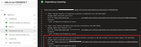 Visual Studio Azure Devops Advance Security Not Detecting Latest