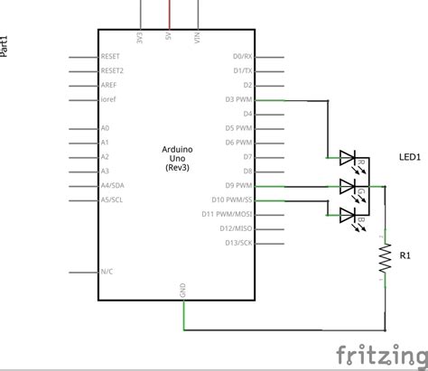 Led Interfacing With Arduino Circuit Diagram