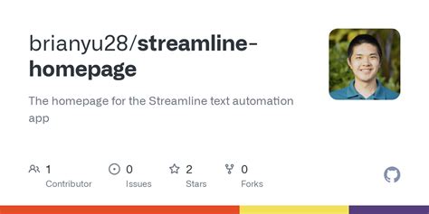 Github Brianyu28streamline Homepage The Homepage For The Streamline Text Automation App