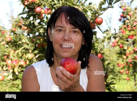 Woman Eating Apple Stock Photo Alamy Woman Eating Apple Stock Photo Alamy