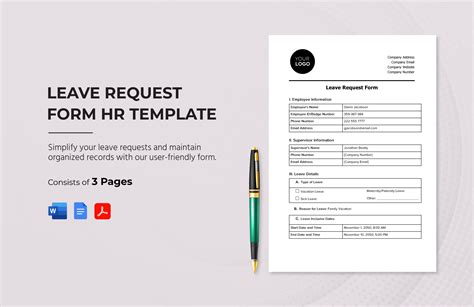 Leave Application Template In Word Download