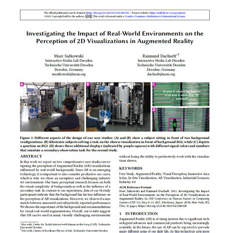 Perception Of 2d Visualizations In Augmented Reality Interactive Media Lab Dresden