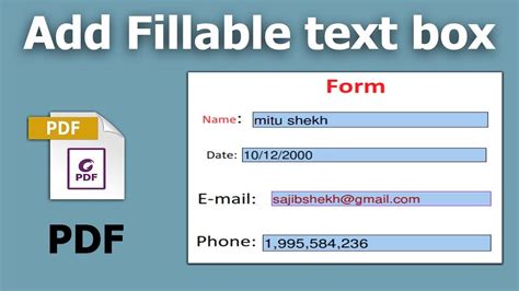 how to add a fillable text box in pdf printable online