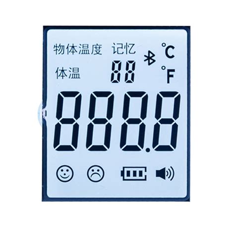 custom white black tn lcd display segment lcd panel for forehead thermometer lcd and lcd panel