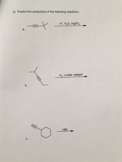 Solved 4) Predict the product(s) of the following reactions. | Chegg.com