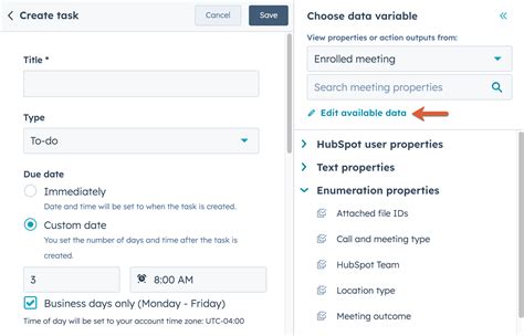 Add Data Variables To Workflow Actions