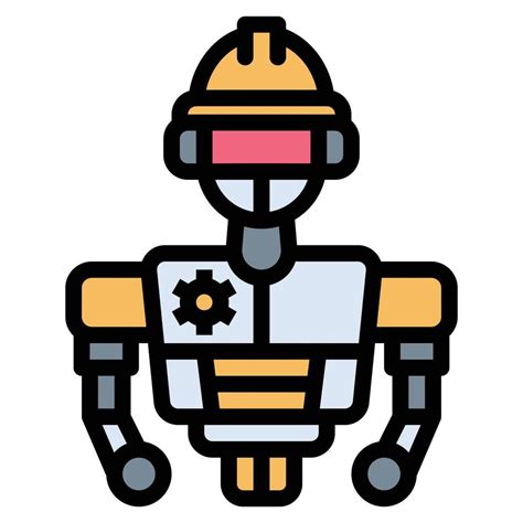Robotics Engineering Icon Line Vector Illustration Education