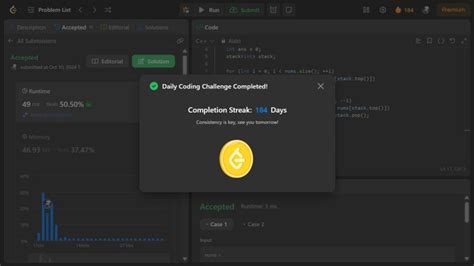 October Monthcompleted Streaks 184daysofcode Leetcode