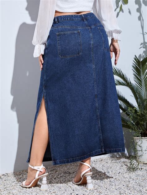 Shein Frenchy Plus Size Bohemian Music Festival Style Denim Loose A