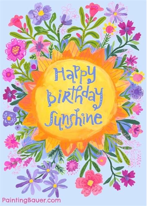 Happy Birthday Sunshine Memes Sunshine Birthday Card