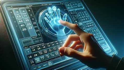 Premium Photo Interactive Digital Interface With Holographic Handprint Recognition
