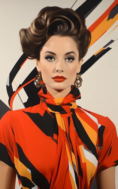Premium Ai Image Timeless Beauty Girl In Retro Style