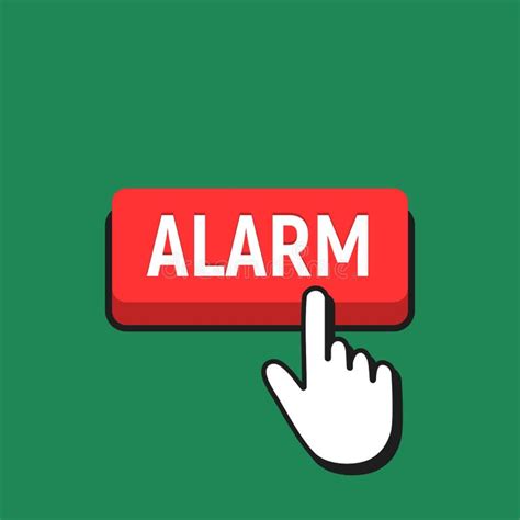 Hand Mouse Cursor Clicks The Alarm Button Stock Vector Illustration Of Concept Metaphor