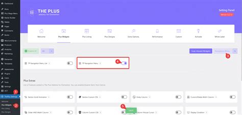 navigation menu widget settings overview the plus addons for elementor