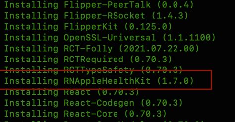 RNAppleHealthKit Pod Does Not Seem To Be Installed To Xcworkspace Issue