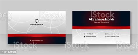 현대적인 세련된 레드 명함 벡터 디자인 창의적이고 깨끗한 명함 템플릿 기업 스타일의 고급 우아한 명함 배경 벡터 일러스트 레이