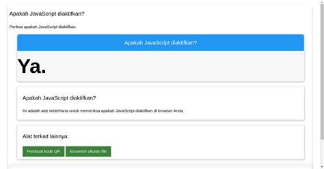 Apakah Javascript Diaktifkan