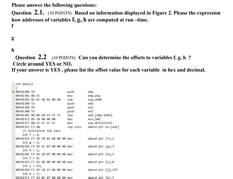 solved question 2 you are given the following c code and