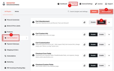 Abandoned Cart For WooCommerce How To Enable The Cart Abandonment Plugin Booster