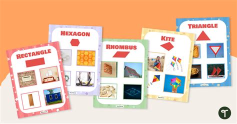 2d Shapes In The Environment Poster Pack Teach Starter