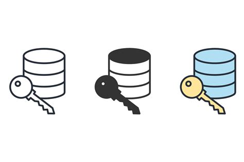 data encryption icons symbol vector elements for infographic web