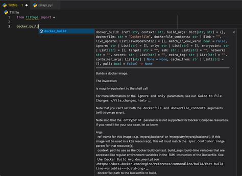 vs code tiltfile editor support · issue 4734 · tilt dev tilt · github