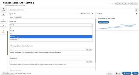 curves sync last slope — d3view workflows documentation documentation