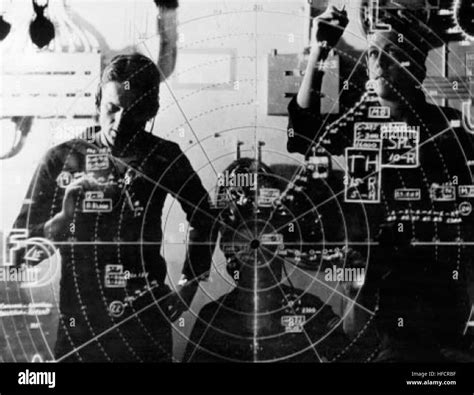 Plotting Board Of Uss Randolph Cva 15 During Suez Crisis 1956 Stock
