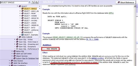 an example of database deadlock in sap table sap community