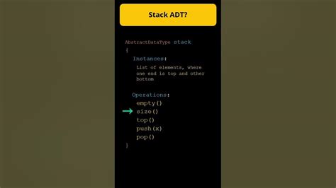 2 Explain Stack Adt Shorts Algorithm Datastructures Youtube