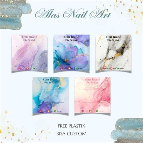 Jual Alas Packaging Xxix Alas Nail Art Free Plastik Kertas Packing Alas Aksesoris