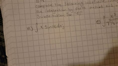 Solved Compute The Following Indefinite Integrals With The Chegg