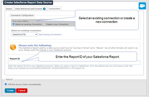 Set Up A Salesforce Report Or Query Data Source
