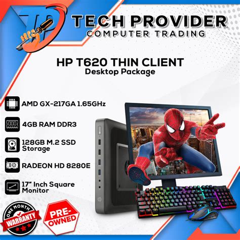 HP Thin Client T Desktop PC Package AMD G Series Processor GB RAM Gb SSD M SATA