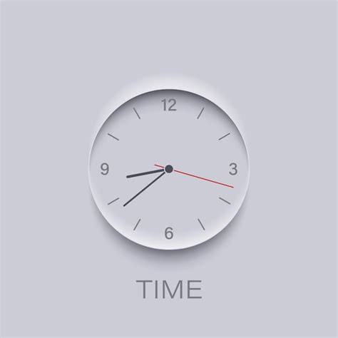 Premium Vector Wall Clock For The Office Vector Illustration Of A