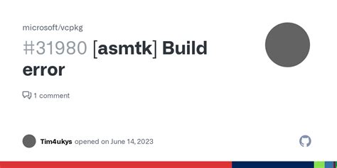 Asmtk Build Error Issue Microsoft Vcpkg GitHub