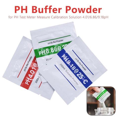 3pcs lot ph buffer solution powder measure calibration solution point