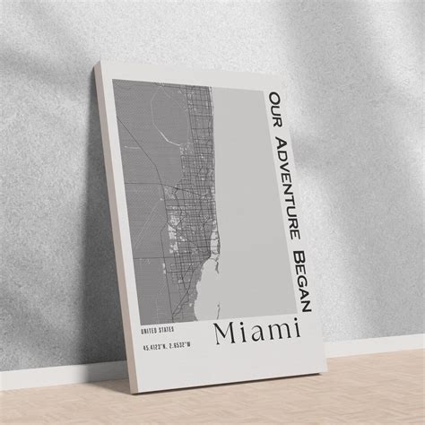 Custom City Map Print Custom Map Wall Art Memorial T Home Wall