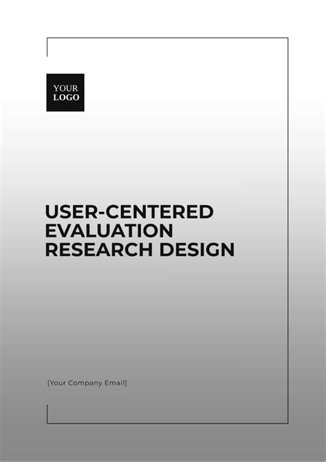 Free User Centered Evaluation Research Design Template To Edit Online