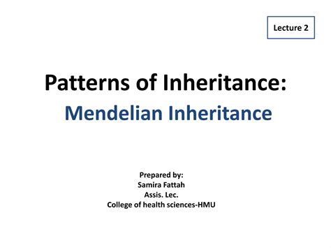 Patterns Of Inheritance Mendelian Inheritance Pptx Gardening Home And Garden