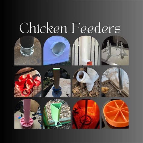 Durable 3d Printed Chicken Feeder Easy Fill And Clean For Backyard