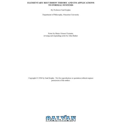 خرید و قیمت دانلود کتاب Elementary Recursion Theory And Its Applications To Formal Systems ترب
