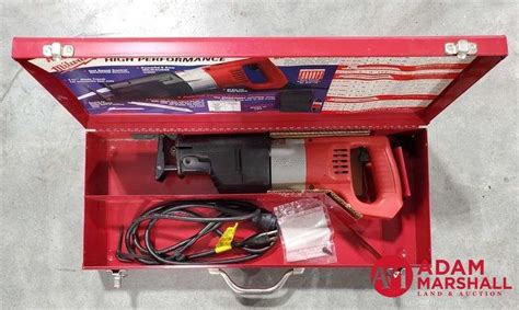 Milwaukee Heavy Duty Super Sawzall Model 6527 W Case Like New Adam Marshall Land And Auction Llc
