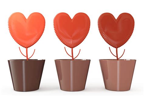 추상화와 관련된 정보의 디자인에 하트 모양의 꽃 3d 일러스트레이션 0명에 대한 스톡 사진 및 기타 이미지 0명 감정 개념 Istock