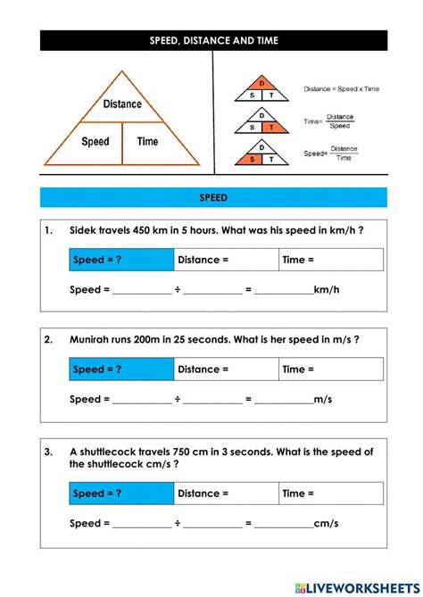Worksheet On Average Speed With Solutions Worksheets Library