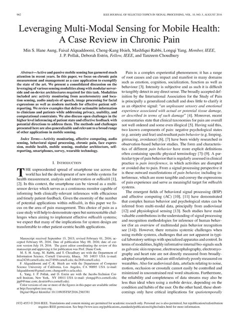 ieee2018 4 final report 962 ieee journal of selected topics in signal processing vol 10