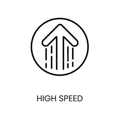 High Speed Line Vector Icon With Editable Stroke For Placement On Cctv Camera System Packaging