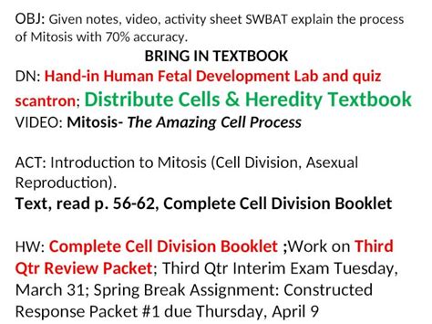 ppt obj given notes video activity sheet swbat explain the process