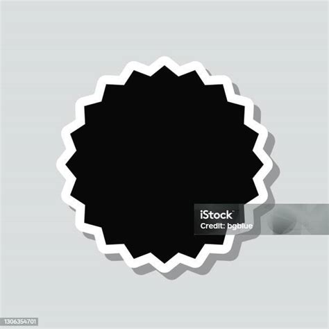 스타 버스트 태양 버스트 배지 회색 배경에 아이콘 스티커 3차원 형태에 대한 스톡 벡터 아트 및 기타 이미지 3차원 형태
