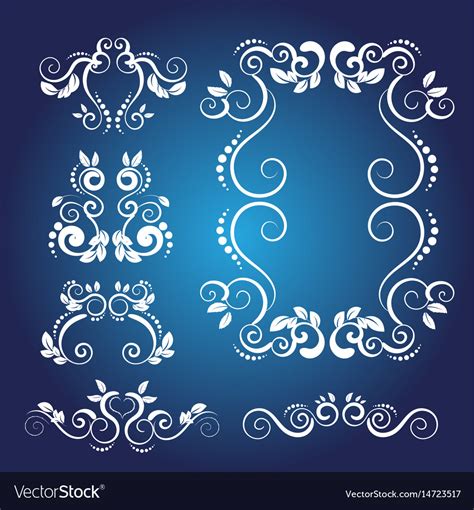 Vintage Frames And Scroll Elements Royalty Free Vector Image